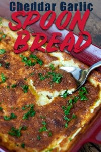 Spoon Bread with Cheddar and Garlic Heather Likes Food