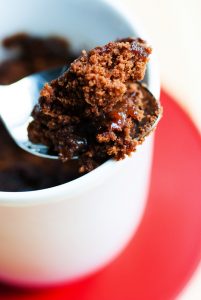 Hot Fudge Cake in A Cup-- The Best Chocolate Coffee Mug Cake